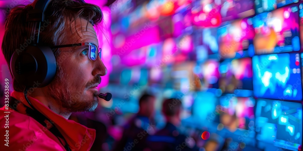 Cybersecurity Analyst Monitors Global Networks In Security Operations