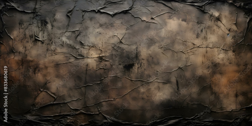 Vintage distressed black paper with horror theme: Creating a dark ...