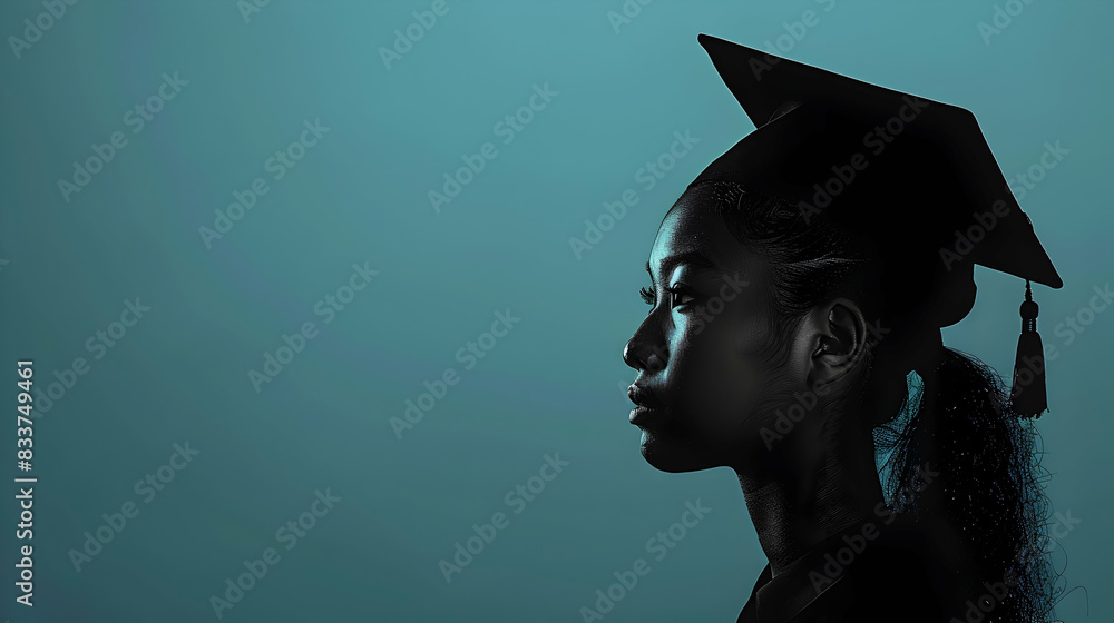 Academic Achievement: Student Profile with Graduation Cap, Symbol of ...
