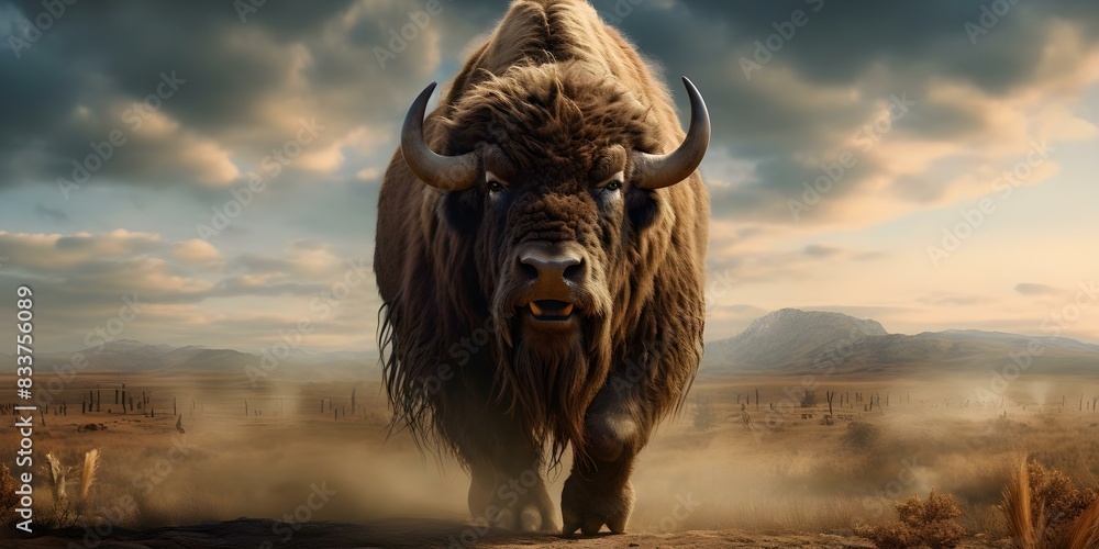 The Magnificent Bison: A Symbol of Strength and Grace. Concept Wildlife ...
