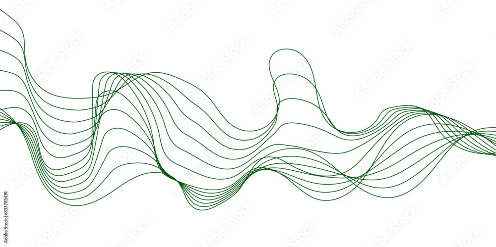 Abstract colorful wave and curve lines with technology background ...