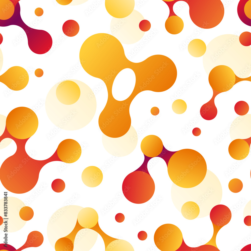 Molecule Connection Model Background Vector Seamless Pattern Of Molecular Structure Science