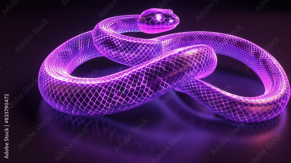 New Year, year of the snake, animal, a dynamic graceful snake is ...