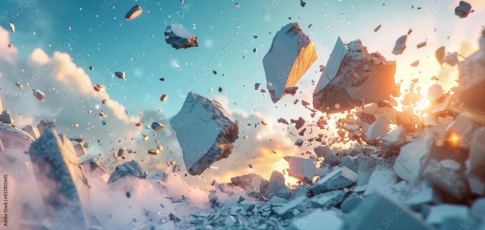 Convey the powerful impact of a breakthrough with a dynamic image of ...