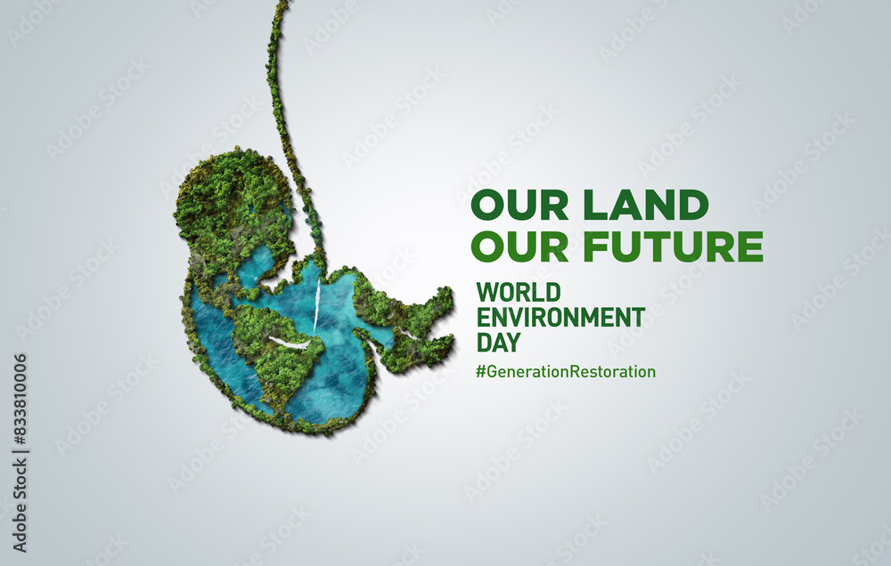 World Environment Day 2024 concept - Land restoration, desertification ...