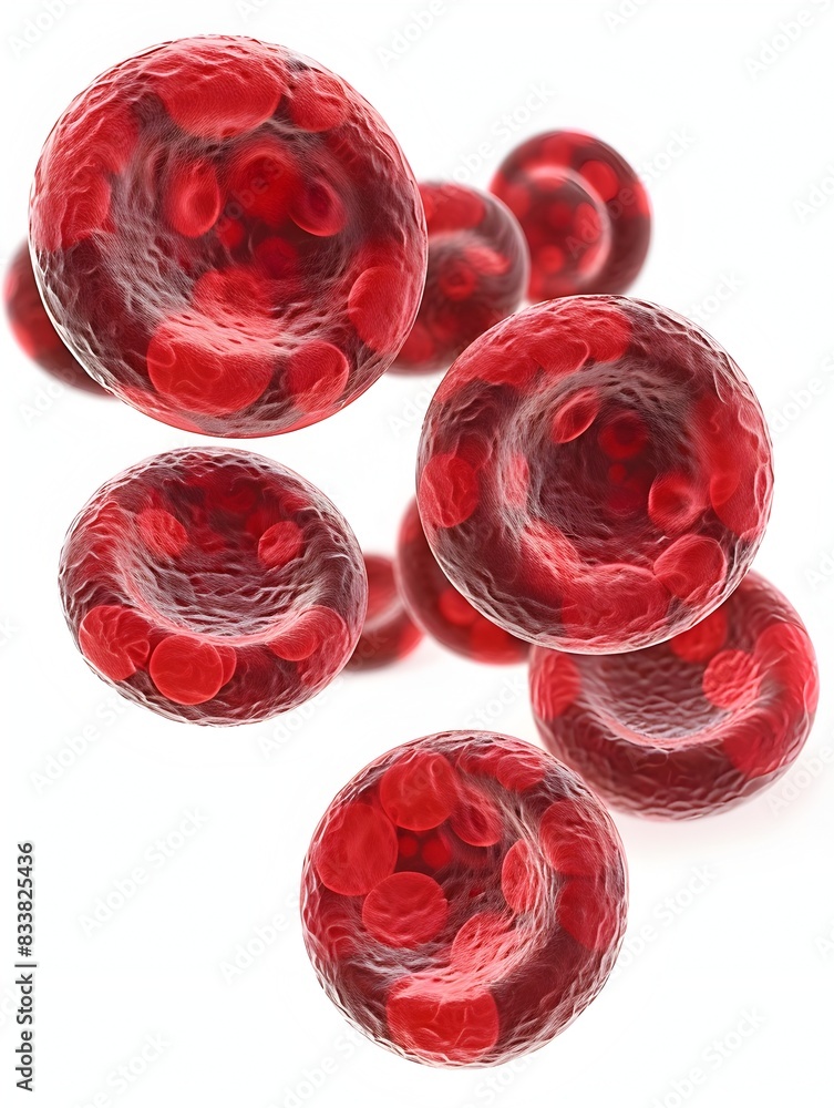 Red Blood Cells in Transfusion Reaction Detailed 3D Rendered of Red ...