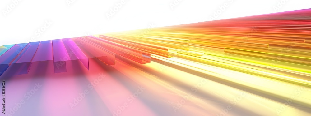 Vibrant Visible Light Spectrum with Chromatic Rays and Radiant ...