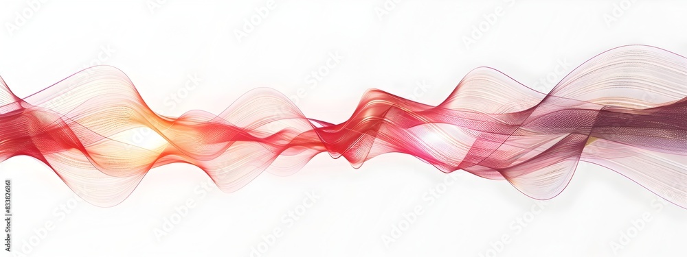 Gamma Ray Light Wave Vibrant 3D Rendered Gamma Ray Light Wave on White ...