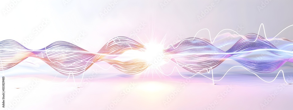 Captivating Light Wave with Electromagnetic Field Visual Representation ...
