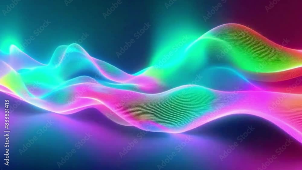 Holographic Liquid waves that split into multiple colors as they move ...