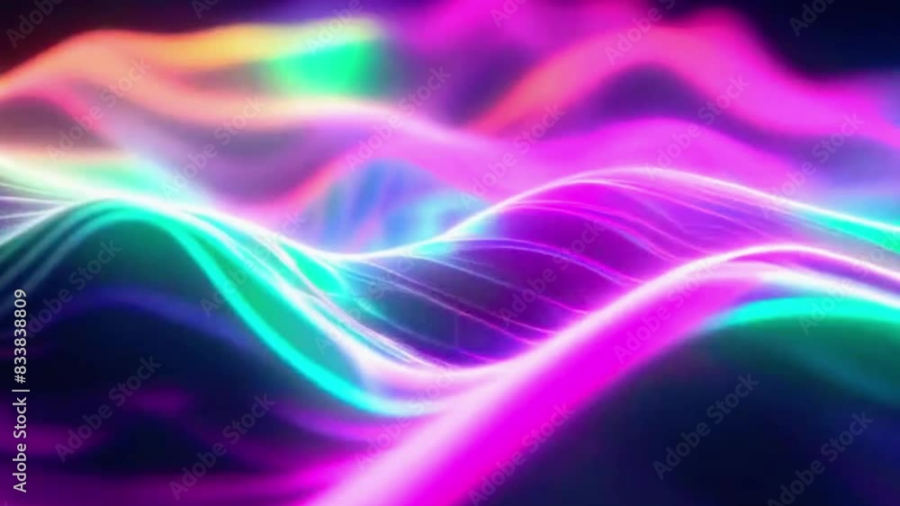 Holographic Liquid waves that split into multiple colors as they move ...