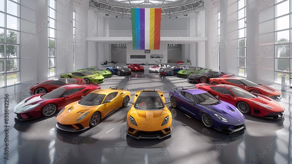 15. A collection of premium cars, each featuring different elements of ...