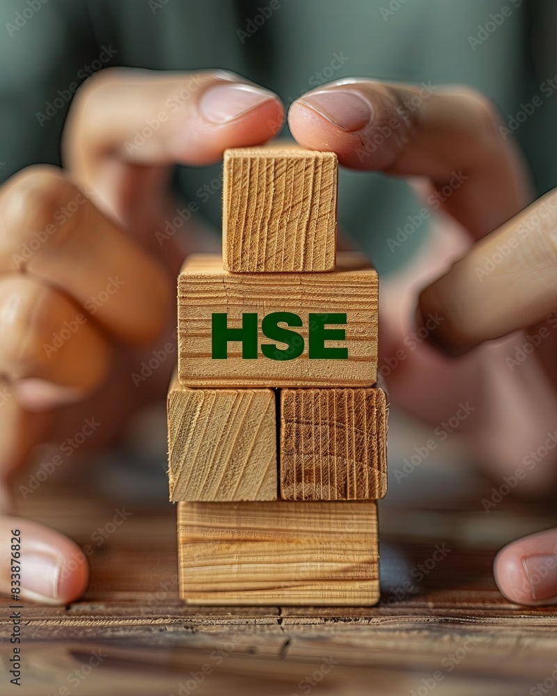 HSE, Health safety environment concept Standard safe industrial work ...