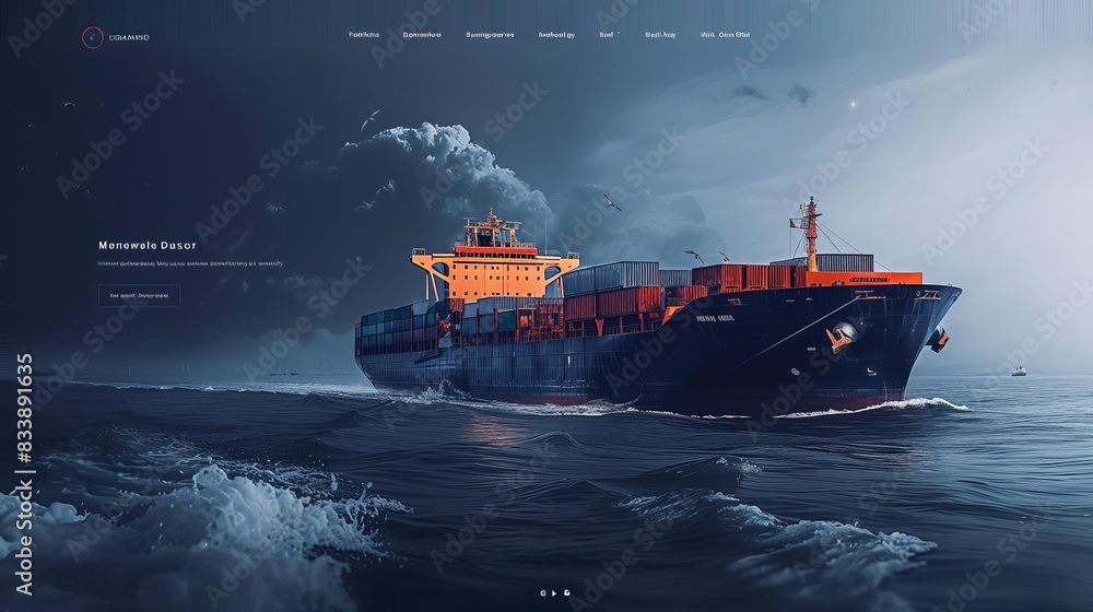 website design Behance visual and layout for a global shipping company ...