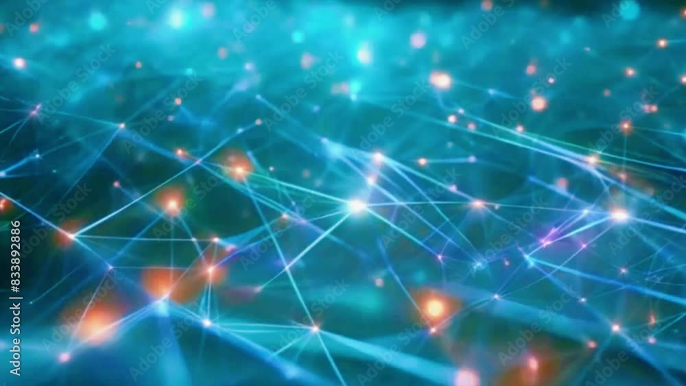 A complex matrix of interconnected optical fibers with particles ...