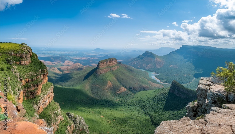 panorama view of the highveld and gods window along the panorama route ...