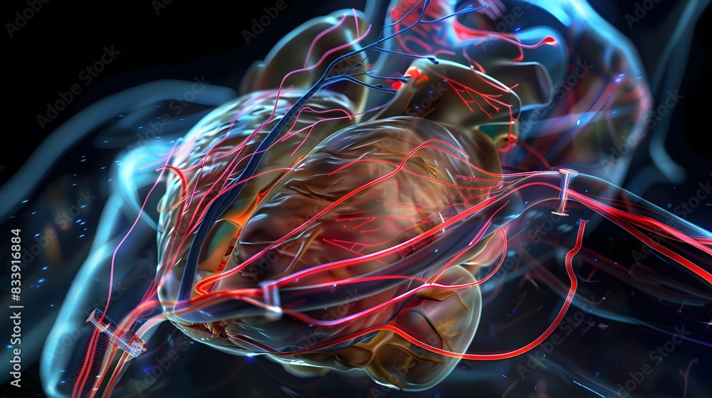 Cardiac conduction system Stock Illustration | Adobe Stock