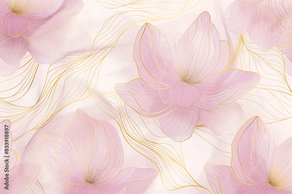 Stylish pink background design with beautiful lotus flowers. Lotus ...