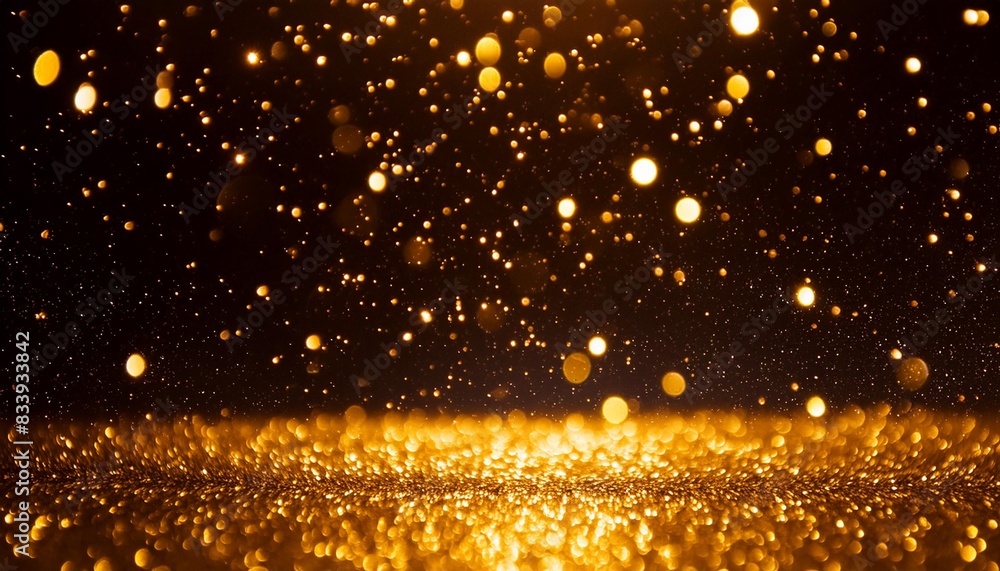 falling gold lights gala texture gold abstract sparkle dust particles ...