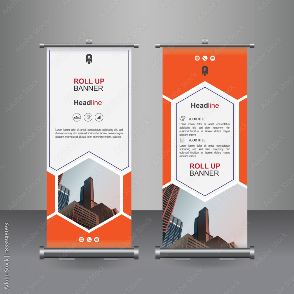 Vertical Business Roll Up Banner Design, Signboard Advertising Brochure ...