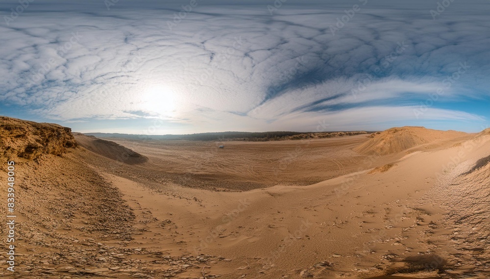 Foto de 360 degree panorama of the cold desert on mars martian ...