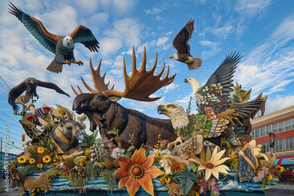 Experience the beauty of Canadian wildlife with this intricately ...