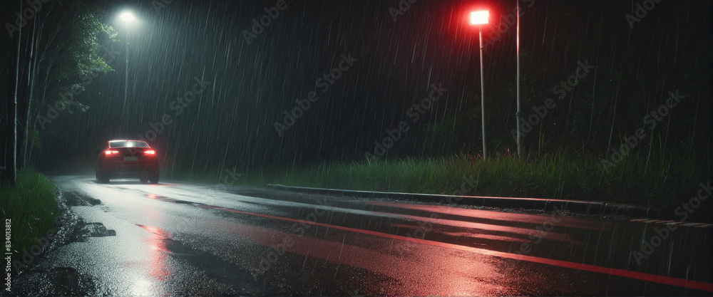 Danger Ahead on Rainy Midnight Road: Using AI Technology to Edit the ...