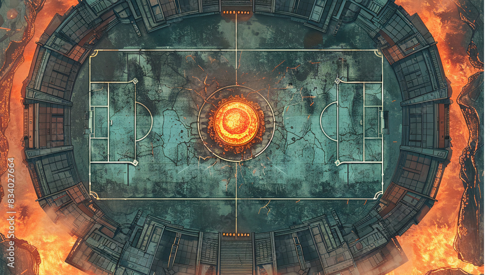 Soccer Stadium Battlemap DnD,game background,sport background stadium ...