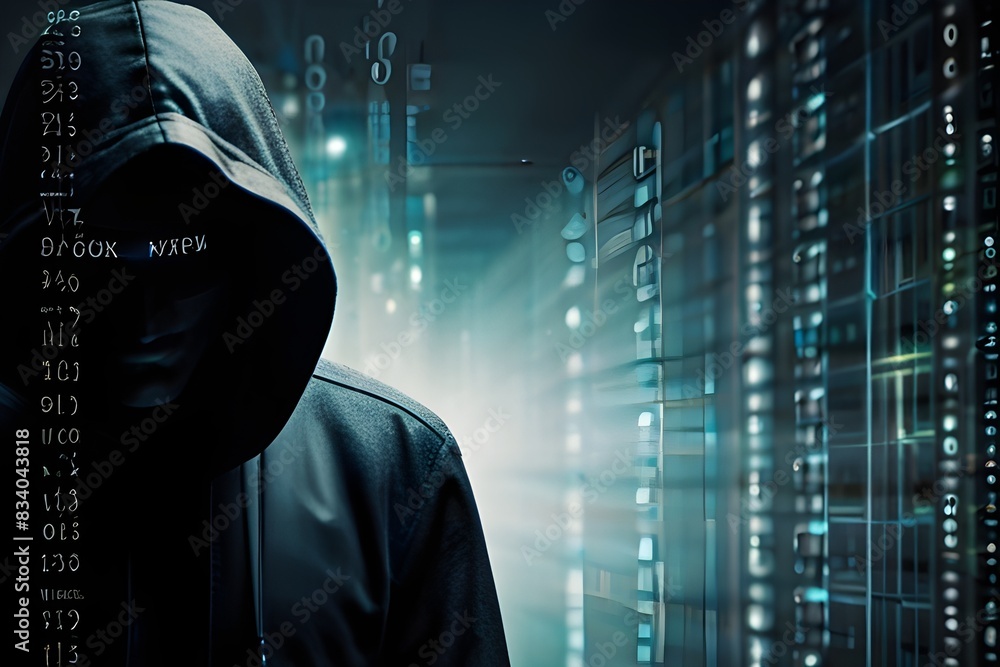 Cyber Sentinel: Futuristic Hacker in Digital Defense, AI-generated ...