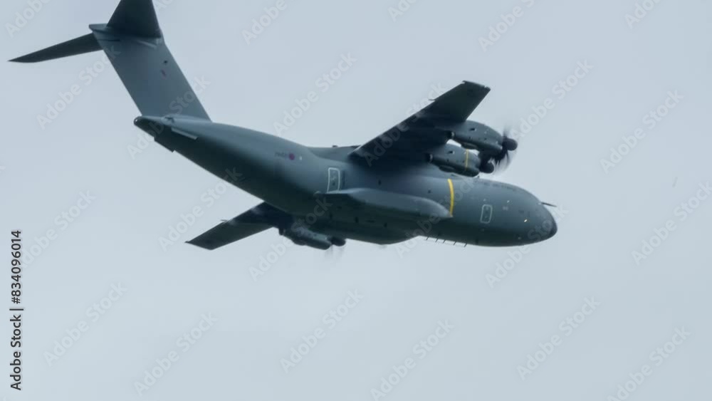 British Royal Air Force Airbus A400M Atlas military cargo plane on a ...