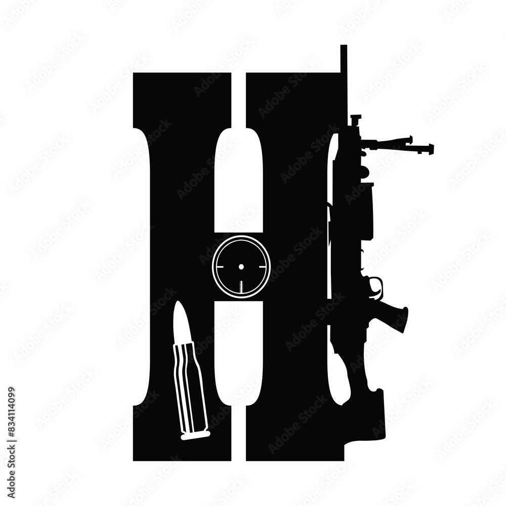 Gun Alphabet Font Letters Svg, Second Amendment Dad Rifle, 2nd ...