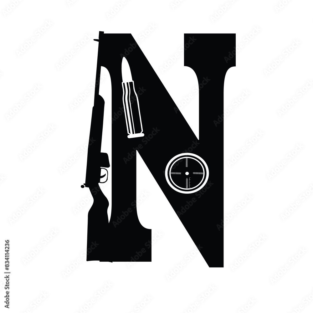 Gun Alphabet Font Letters Svg, Second Amendment Dad Rifle, 2nd ...