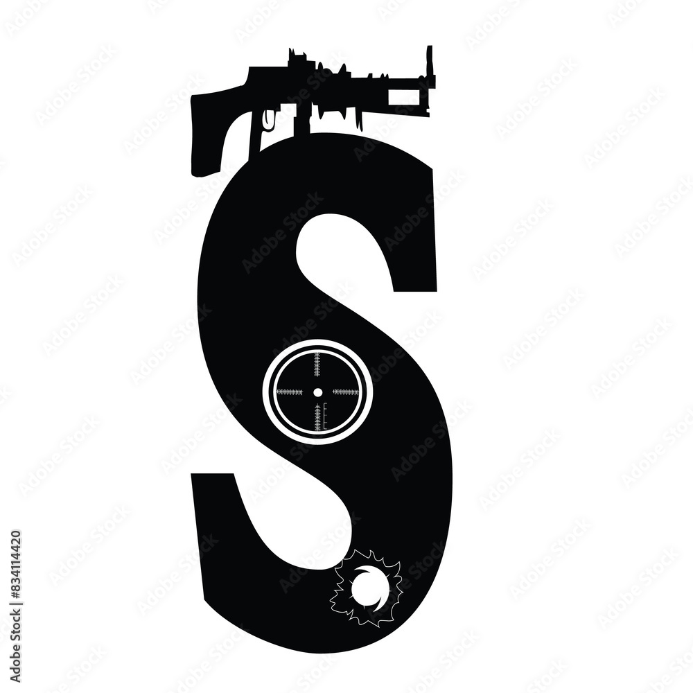 Foto de Gun Alphabet Font Letters Svg, Second Amendment Dad Rifle, 2nd ...