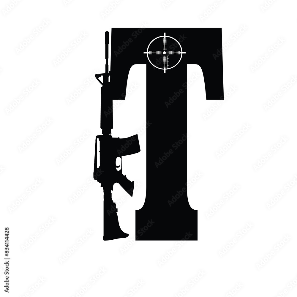 Gun Alphabet Font Letters Svg, Second Amendment Dad Rifle, 2nd ...