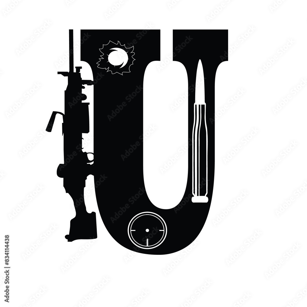 Gun Alphabet Font Letters Svg, Second Amendment Dad Rifle, 2nd ...