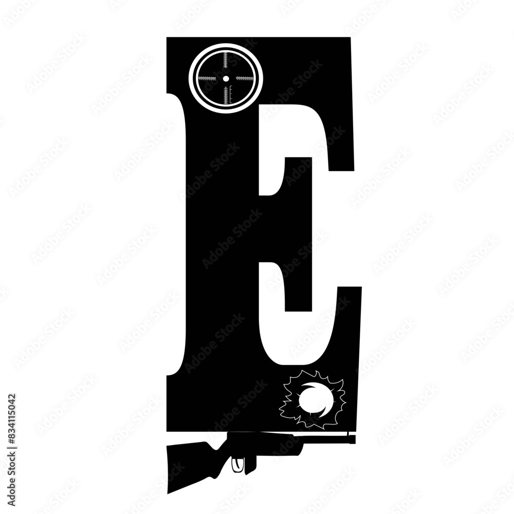 Gun Alphabet Font Letters Svg, Second Amendment Dad Rifle, 2nd ...