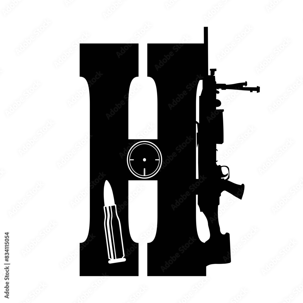 Gun Alphabet Font Letters Svg, Second Amendment Dad Rifle, 2nd ...