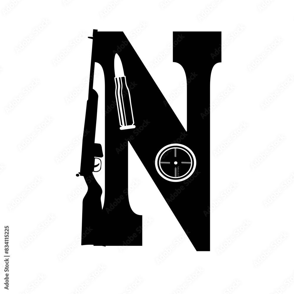 Gun Alphabet Font Letters Svg, Second Amendment Dad Rifle, 2nd ...