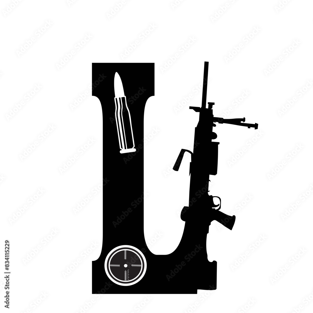 Gun Alphabet Font Letters Svg, Second Amendment Dad Rifle, 2nd ...