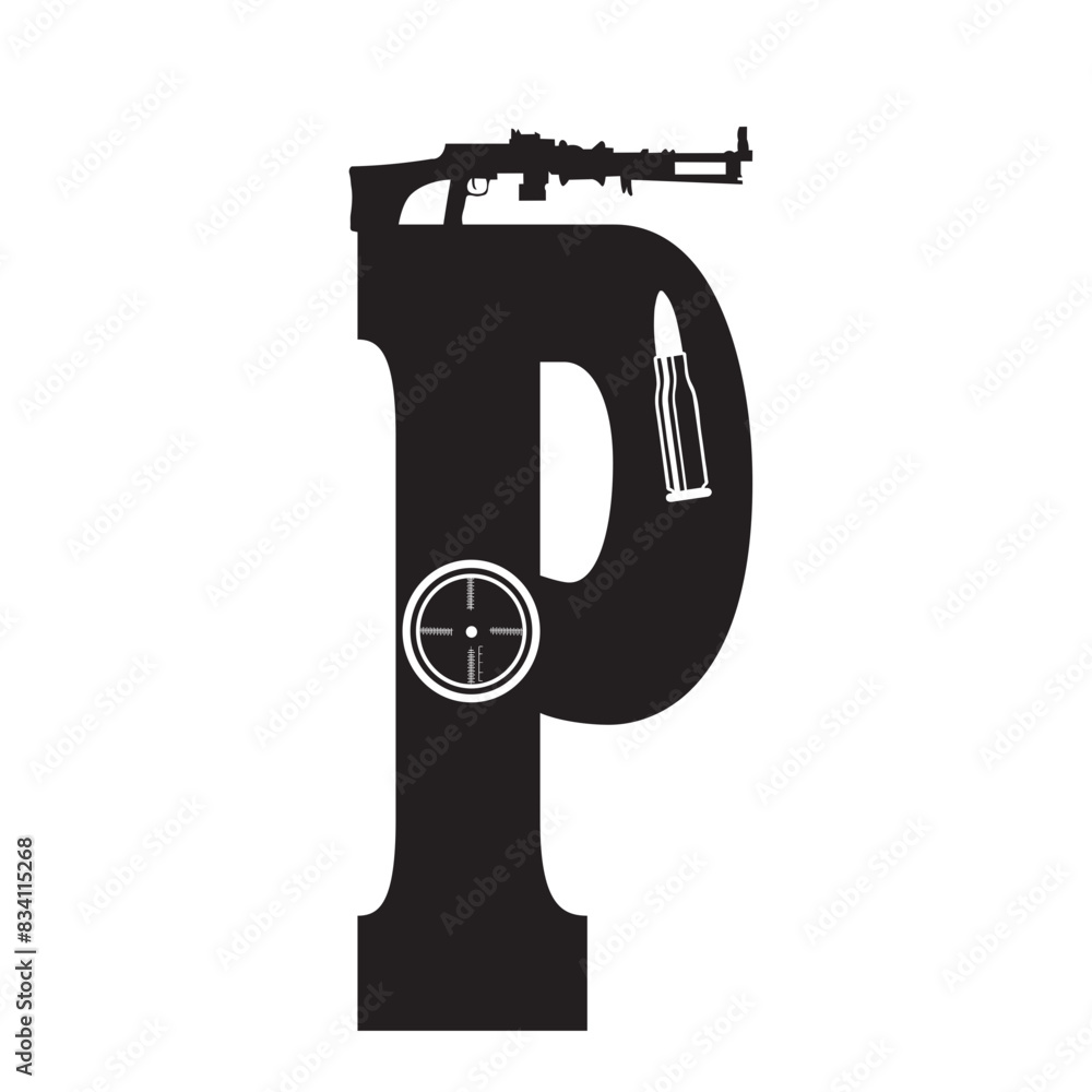 Gun Alphabet Font Letters Svg, Second Amendment Dad Rifle, 2nd ...