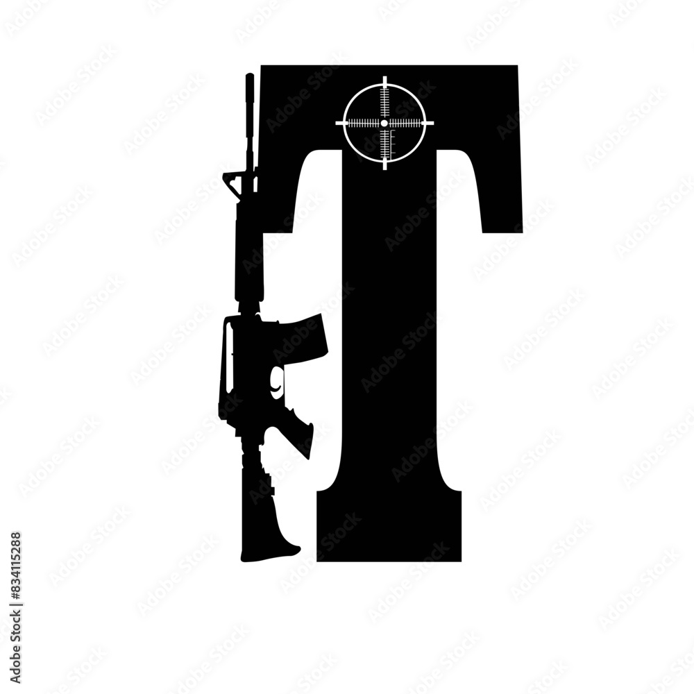 Gun Alphabet Font Letters Svg, Second Amendment Dad Rifle, 2nd ...