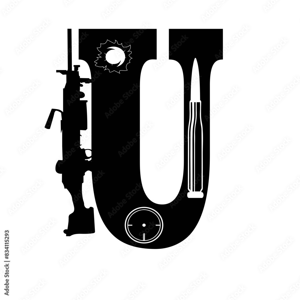 Gun Alphabet Font Letters Svg, Second Amendment Dad Rifle, 2nd ...