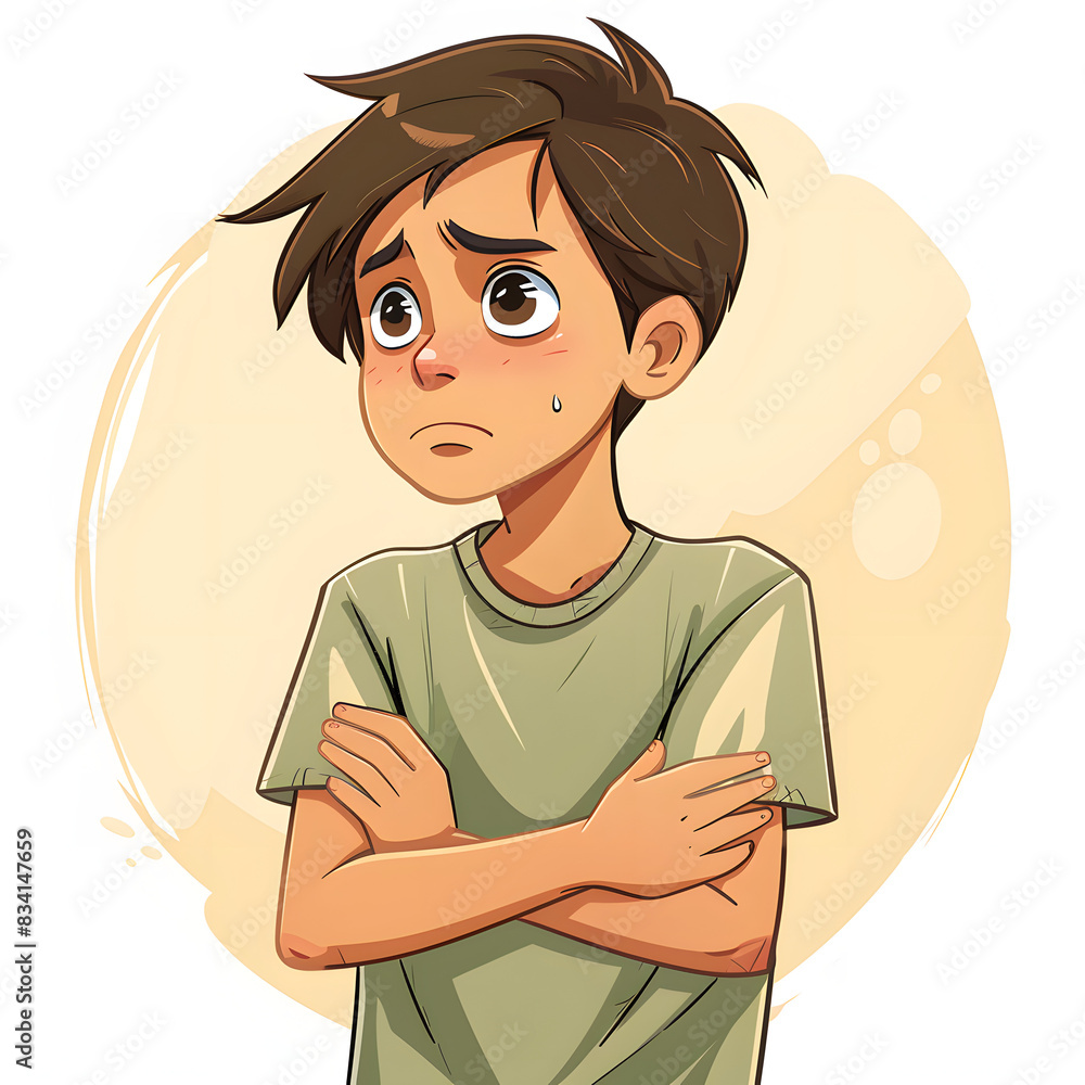 Young asian man itching and scratching on arm from allergic itchy dry ...