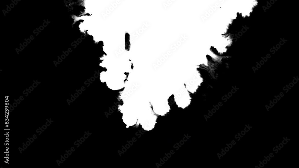 ink transition on white screen, drop texture, ink transition splatter ...
