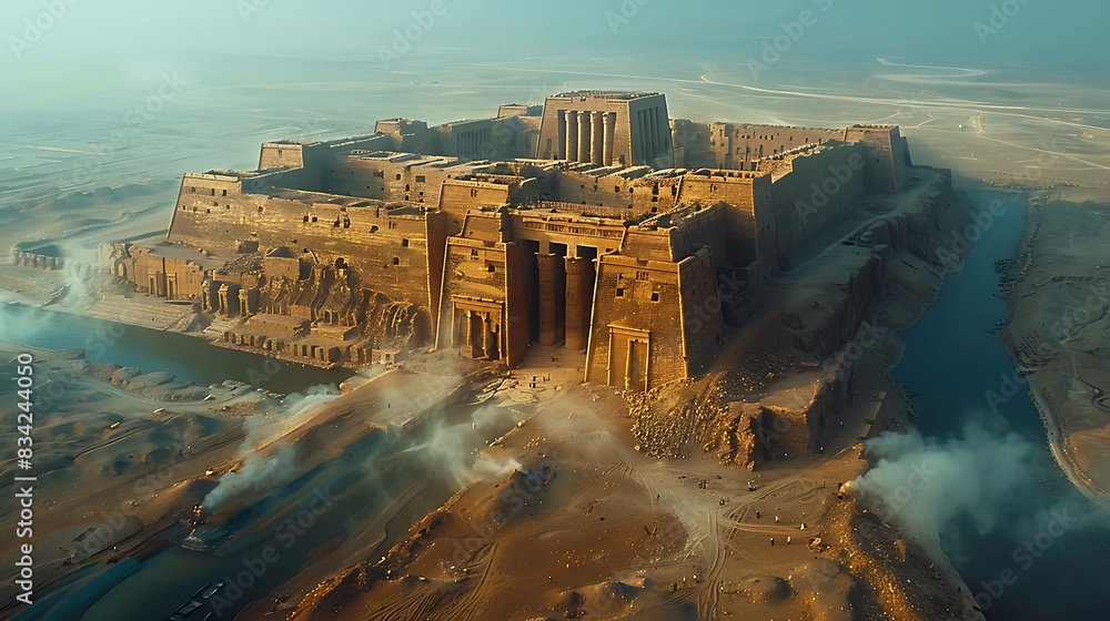 Envision archaeological site of Nippur where the temple complex ...