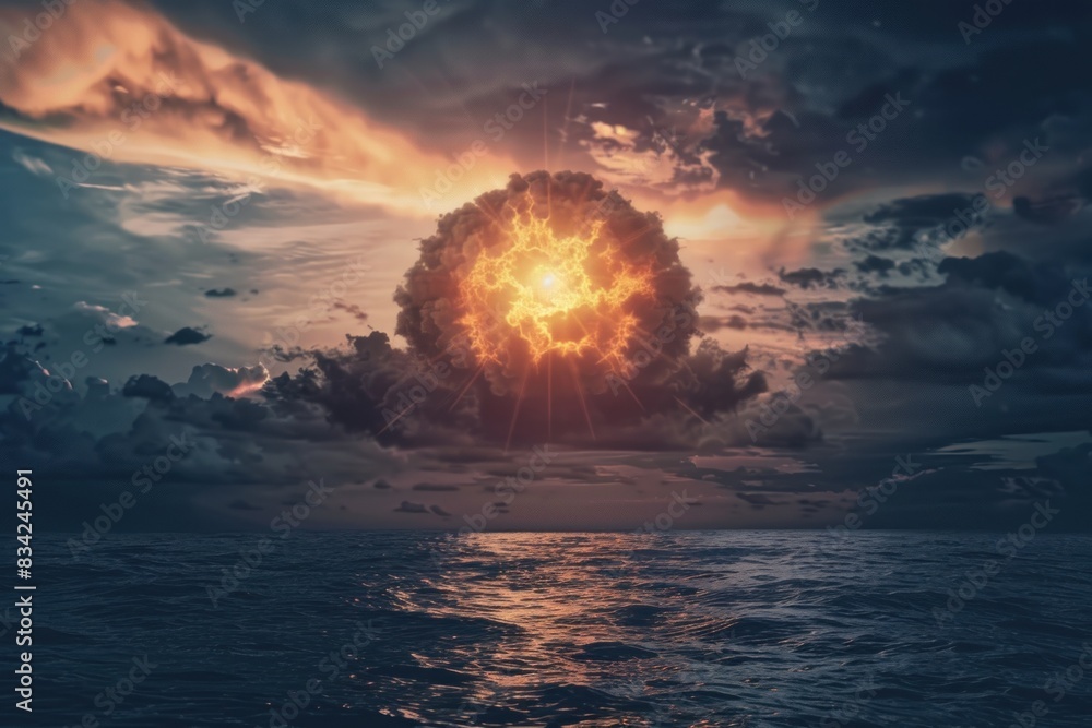 Atomic bomb explosion. Nuclear bomb explosion. Explosion nuclear bomb ...