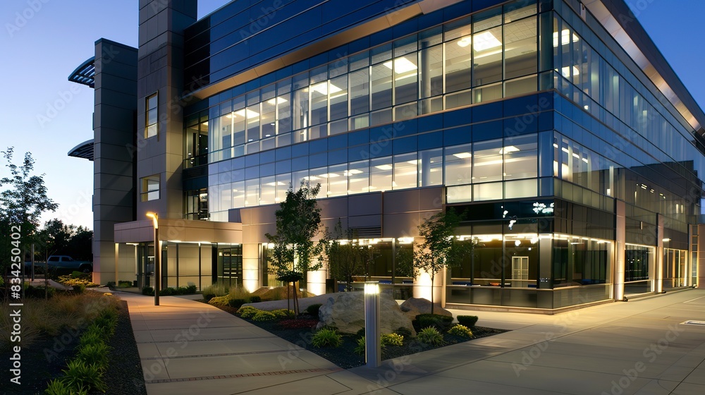 Office Buildings: Photos of commercial office structures, conveying ...