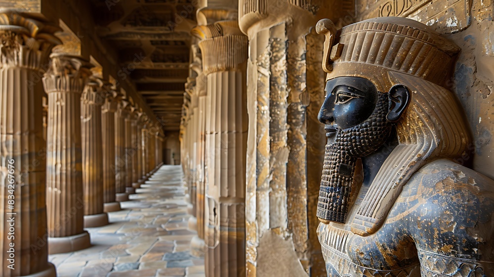 Step into palace of Gudea in Lagash adorned with statues and ...