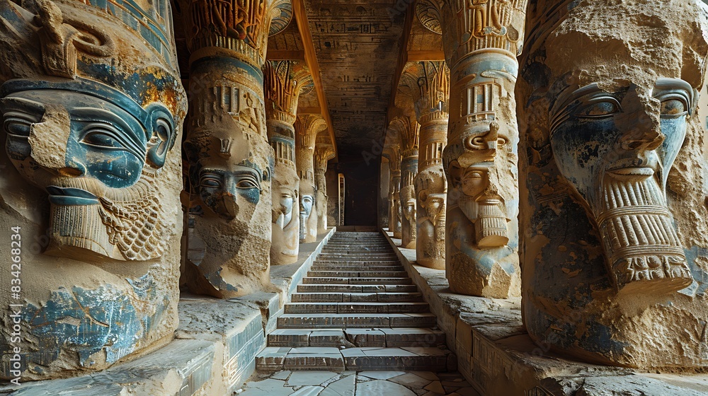 Step into palace of Gudea in Lagash adorned with statues and ...
