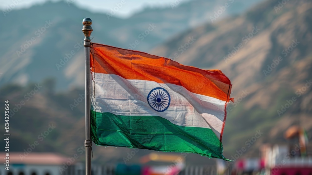 Indian flag in honor of India's Independence Day. Indian flag Stock ...